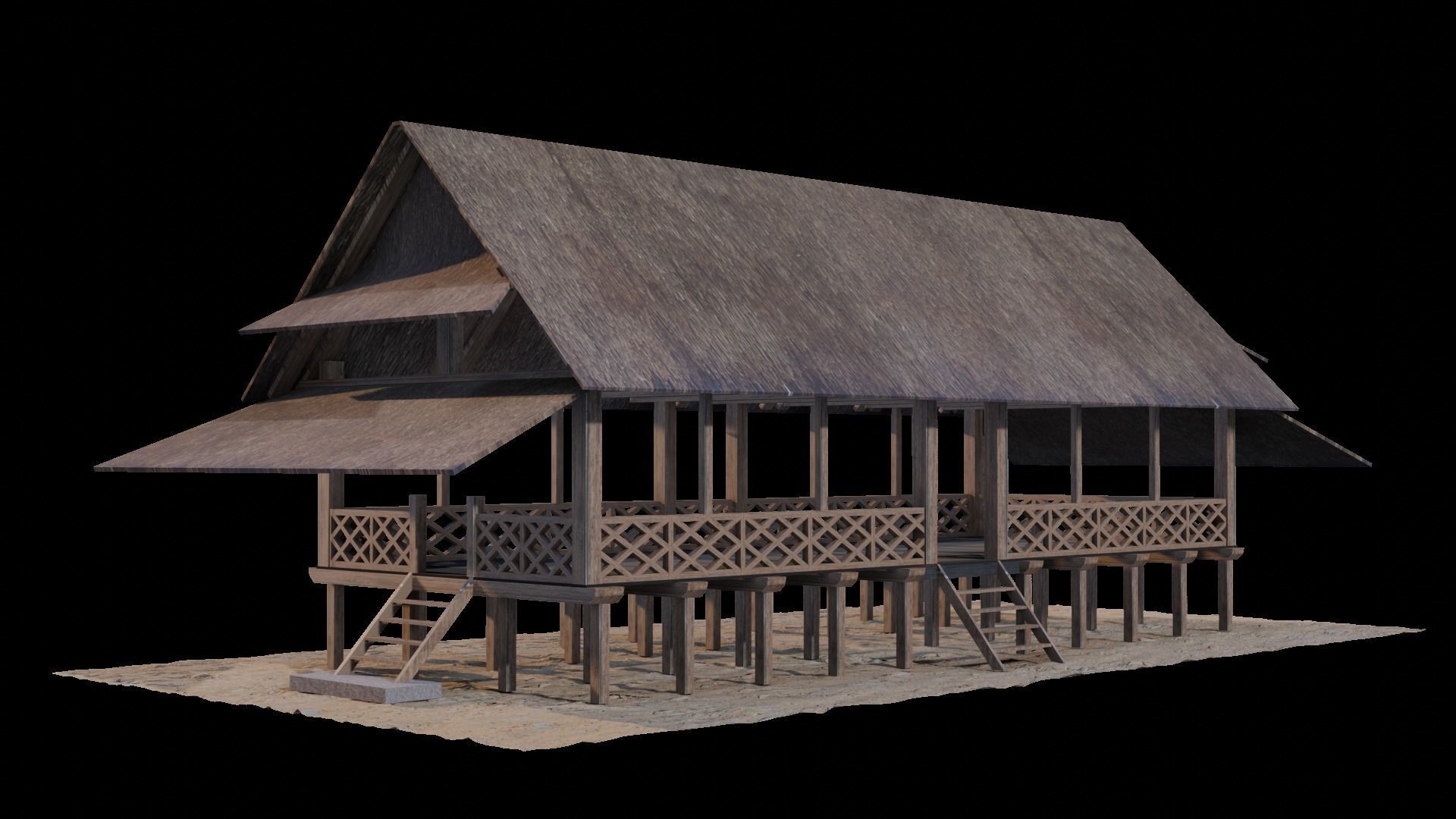 Rumah Adat Baileo - Maluku 3D model | CGTrader