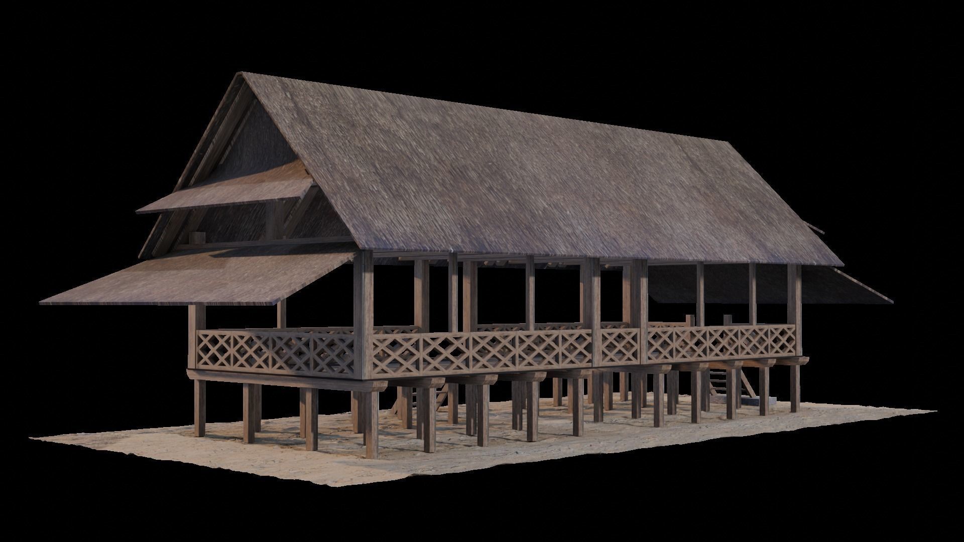 Rumah Adat Baileo - Maluku 3D model | CGTrader