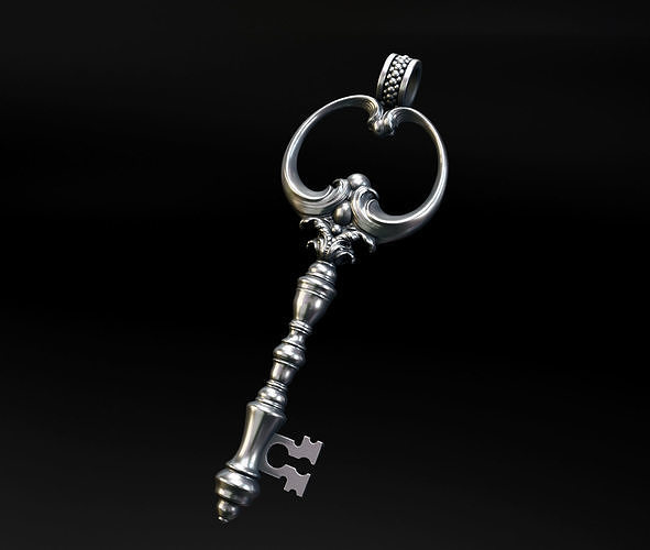 Key Gothic Decorative Jewelry - 3D Model to print 001 3D model 3D ...