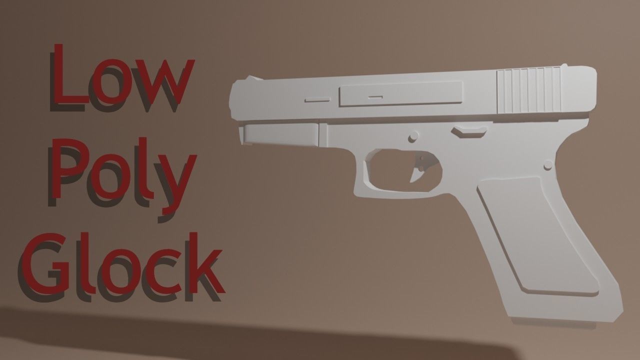 low poly glock gun free VR / AR / low-poly 3D model | CGTrader