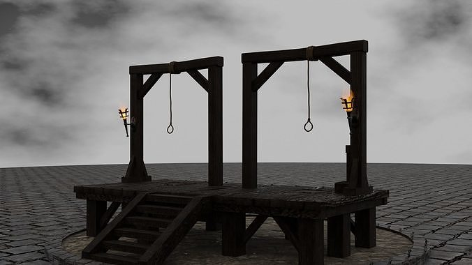 Gallow guillotine 3D model | CGTrader