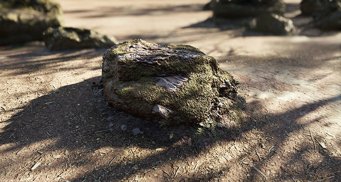 Mossy Forest Rock A Single free 3D model | CGTrader