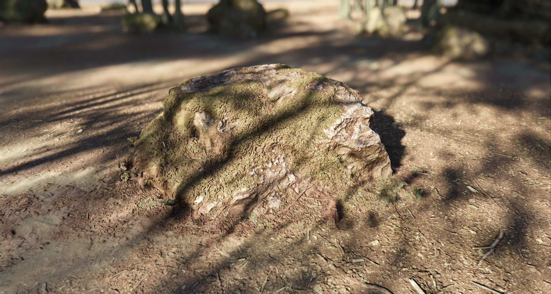 Mossy Forest Rock A Single free 3D model | CGTrader