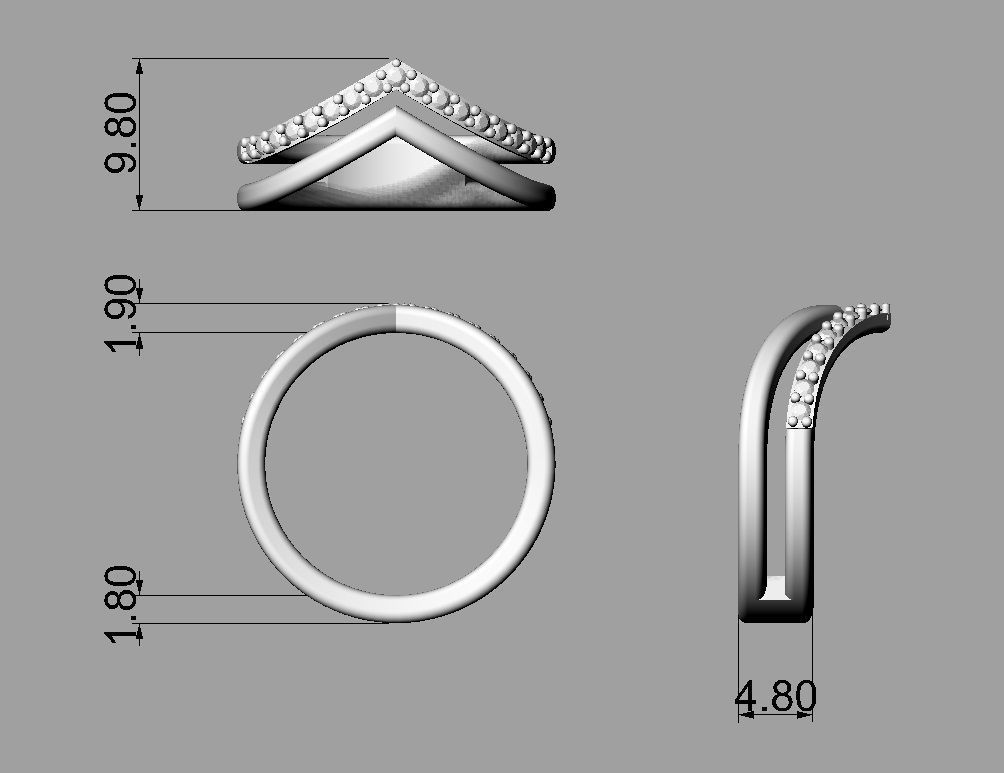 Double Ring 3D model 3D printable | CGTrader