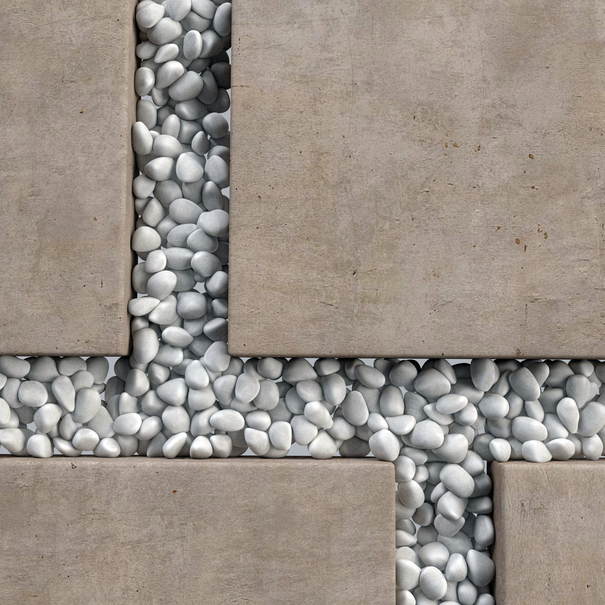 Paving tile pebble n10 3D model | CGTrader