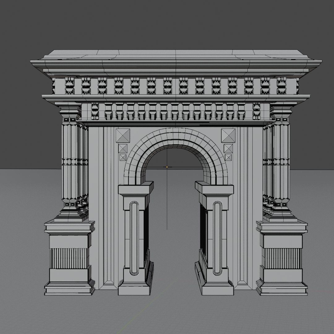 3D model Roman Architecture Gate VR / AR / low-poly | CGTrader