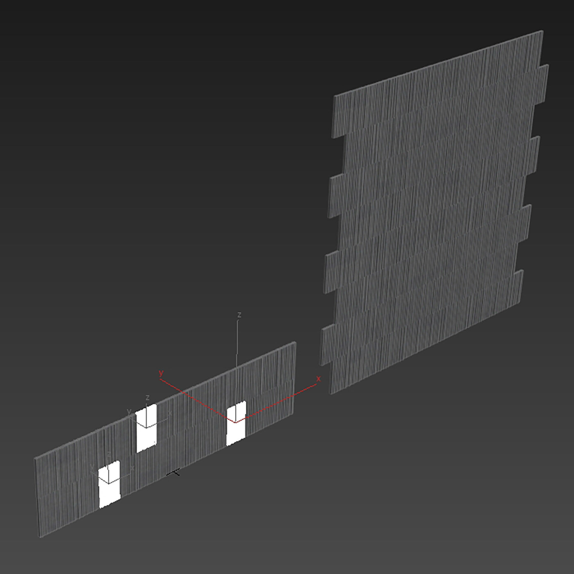 Panel rail thin n1 3D model | CGTrader