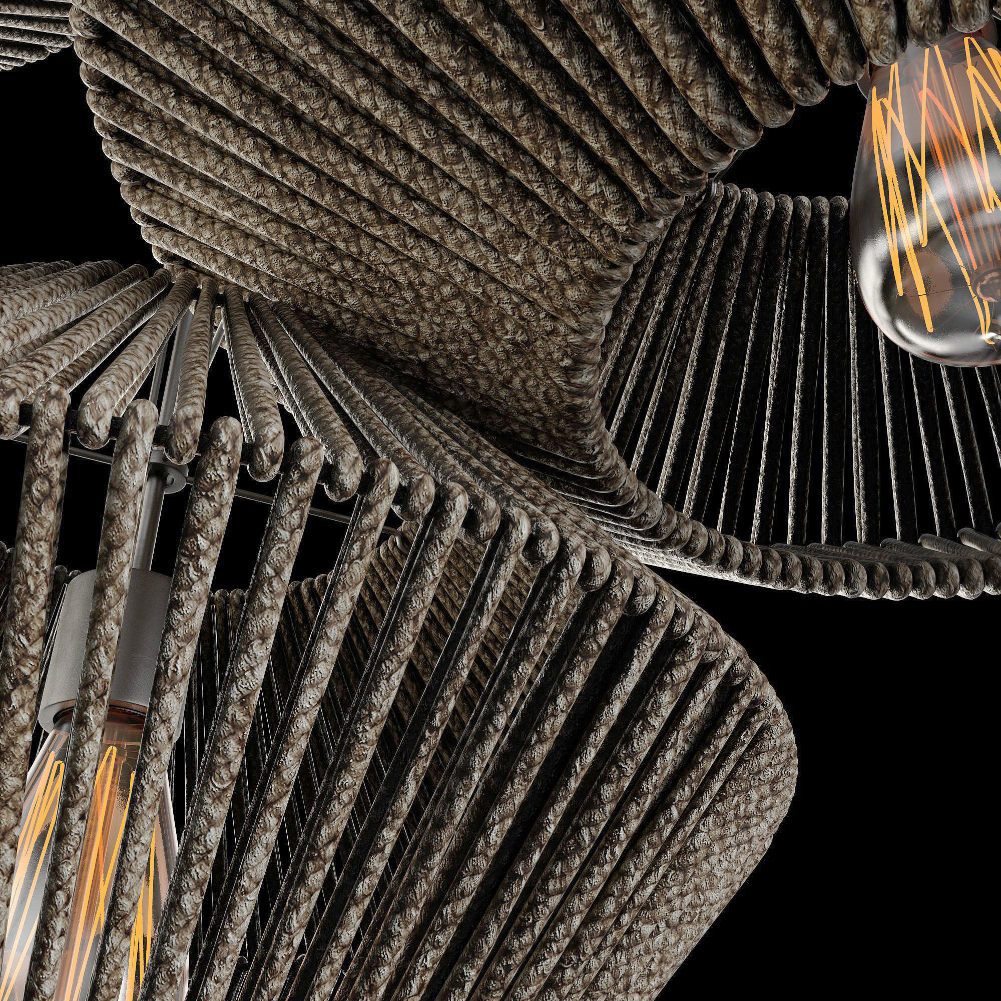 Lamp cone rope n8 3D model | CGTrader