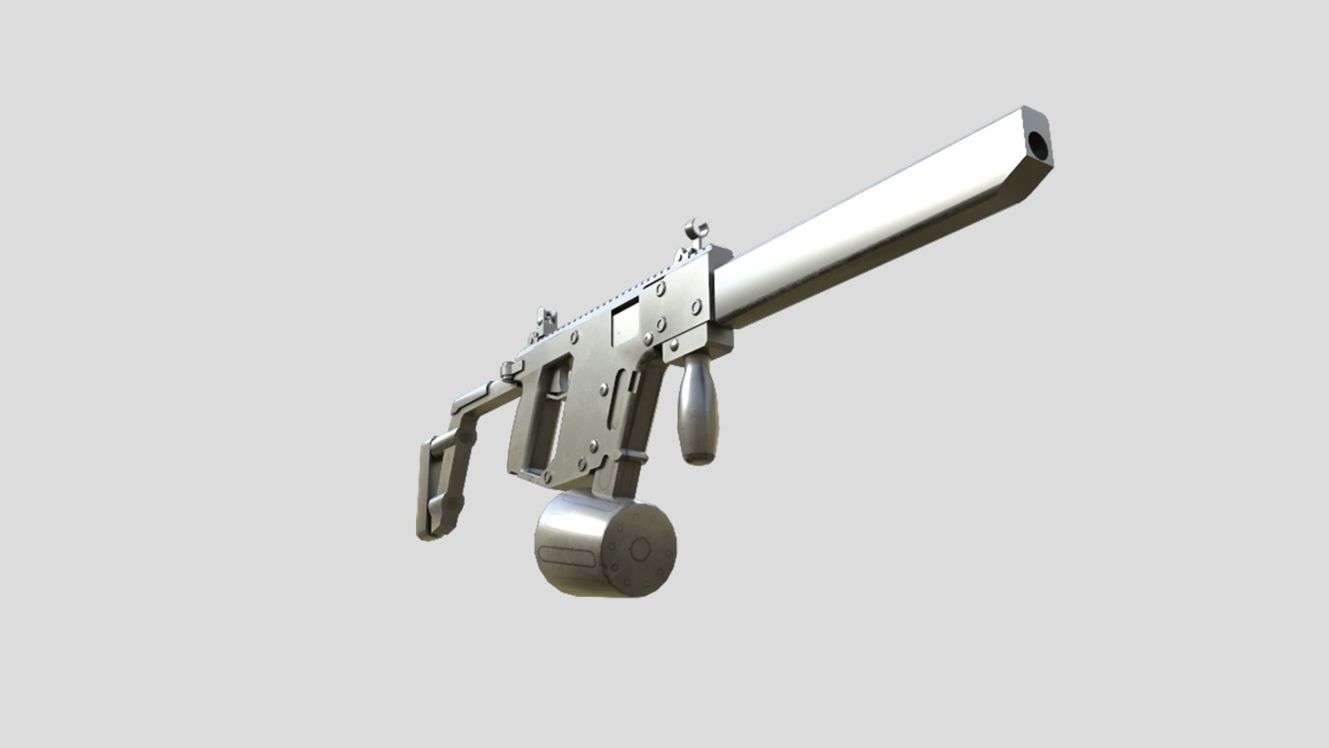 3D model SMG3 machine Gun - 3D game ready Model VR / AR / low-poly ...