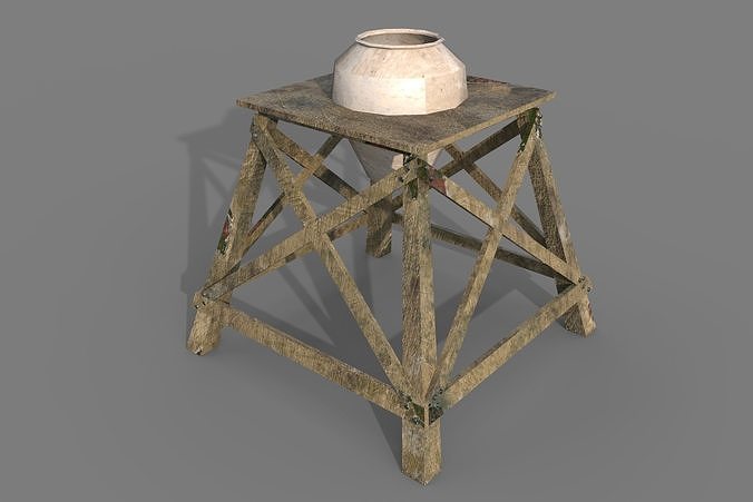 3D model High stool Low poly With PBR VR / AR / low-poly | CGTrader
