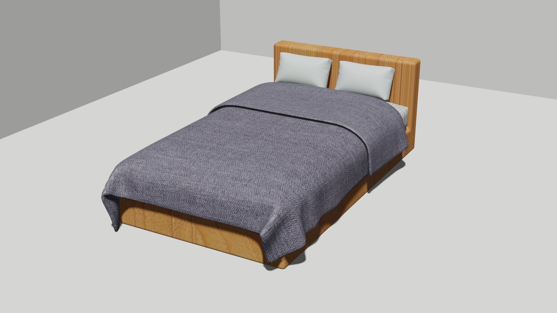 Simple Bed free 3D model | CGTrader