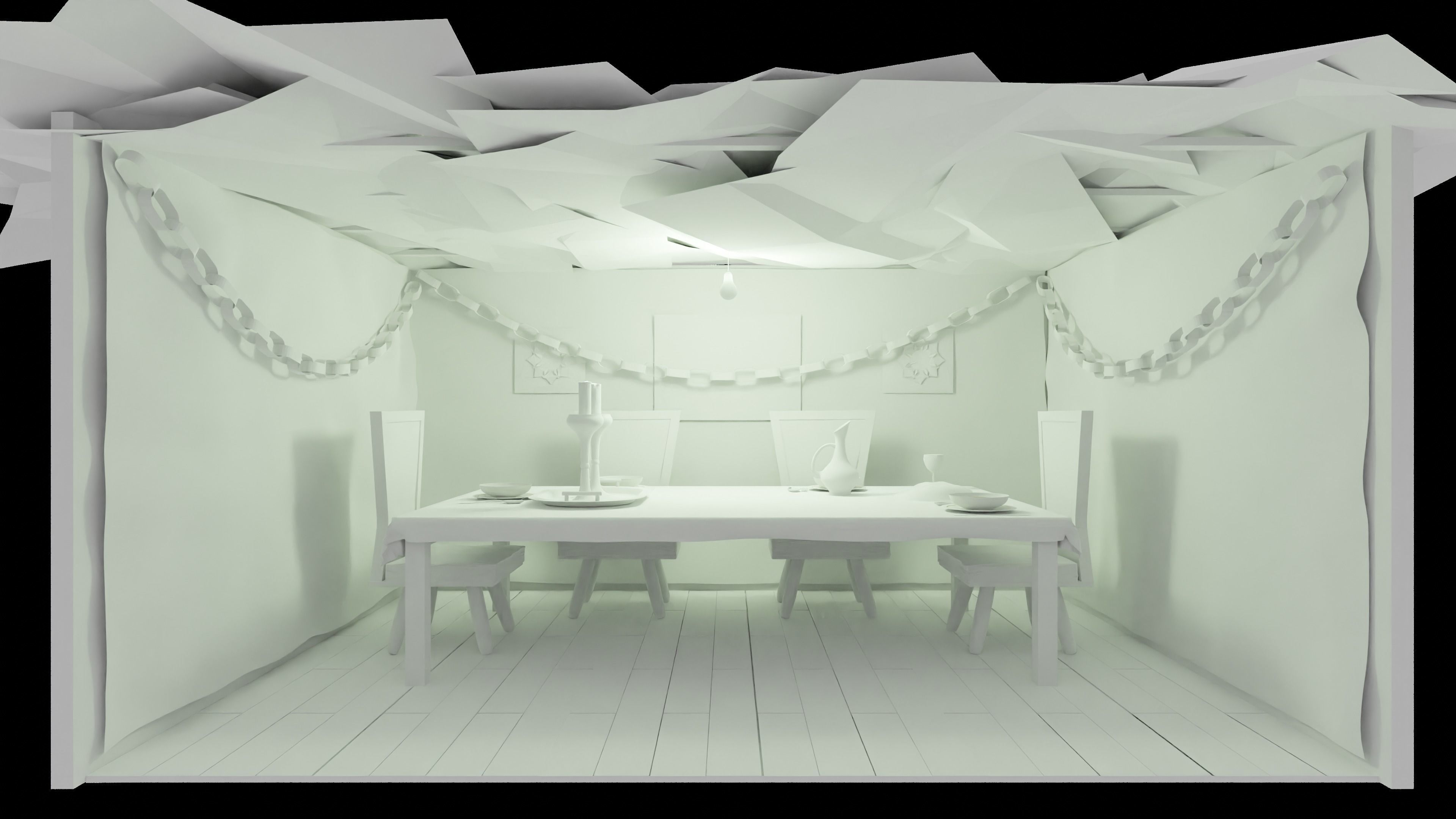 3D Succah sims dining room 3D model | CGTrader