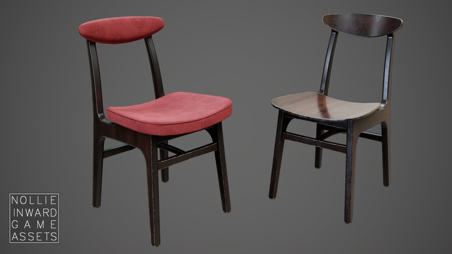 3D model Soviet Chair Variant 1 Dark VR / AR / low-poly | CGTrader
