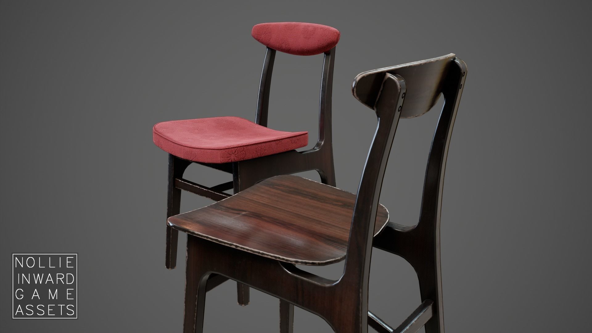 3D model Soviet Chair Variant 1 Dark VR / AR / low-poly | CGTrader