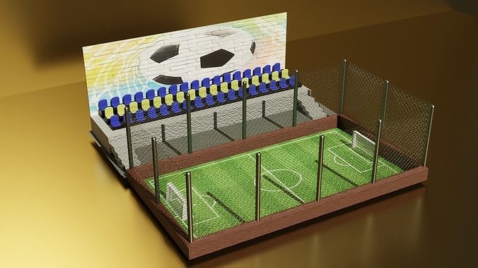 3D model Fotball Field VR / AR / low-poly | CGTrader