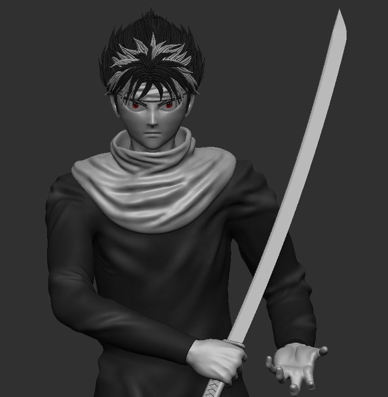 YuYu Hakusho complete main characters 3D model 3D printable | CGTrader