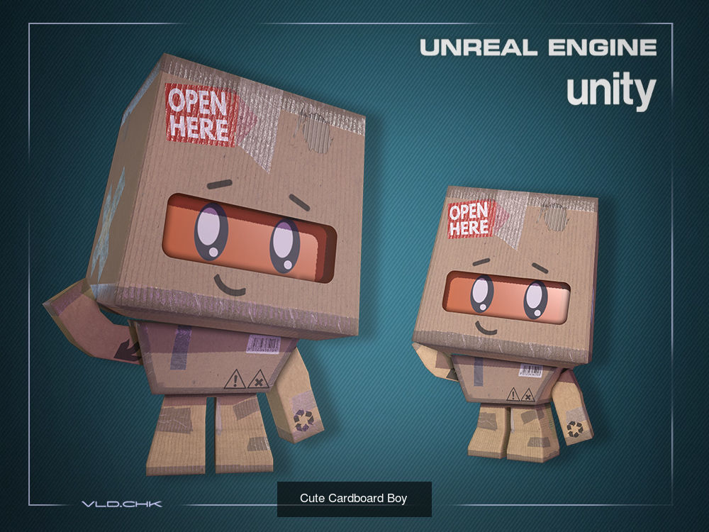 Cardboard Boys Pack 3D Model Collection | CGTrader