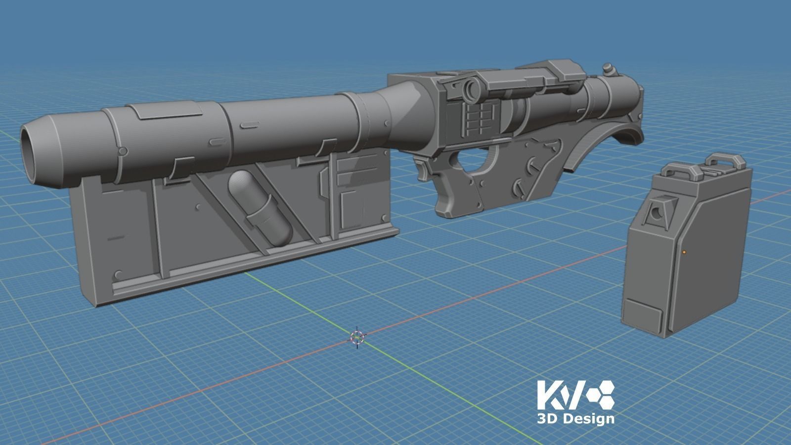 KV-Akira Heavy Laser Rifle 3D model 3D printable | CGTrader