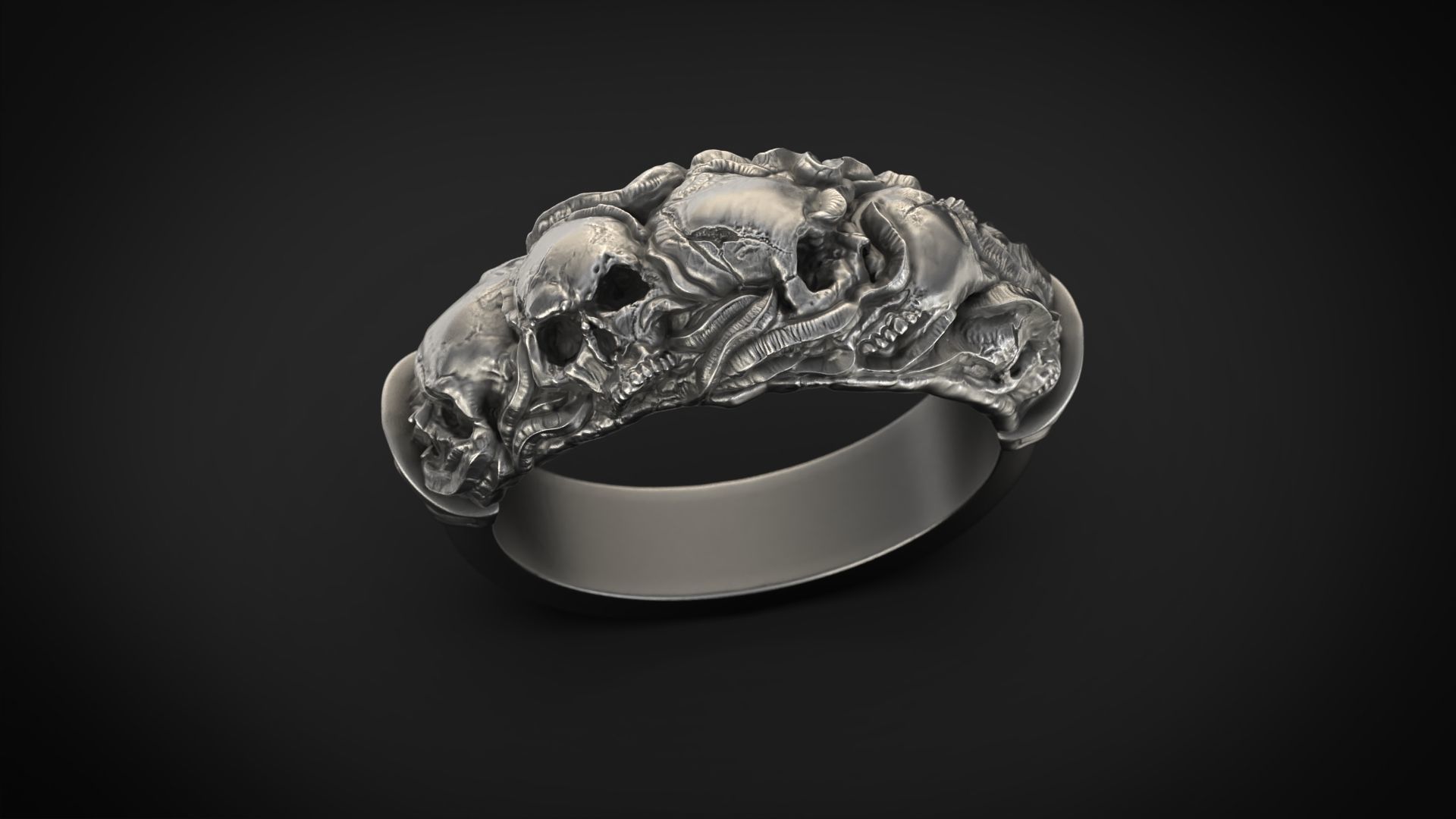 Skull and tentacle ring STL 3d model for 3d printing 3D model 3D ...
