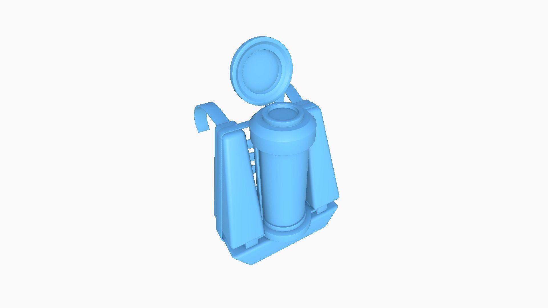 3D model SciFi Backpack J05 Steel Bright - Fashion Character Design VR ...