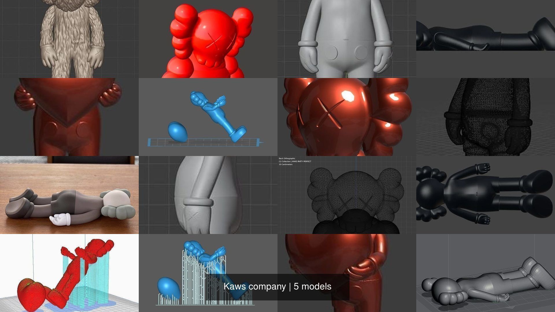 Kaws company 3D Model Collection | CGTrader