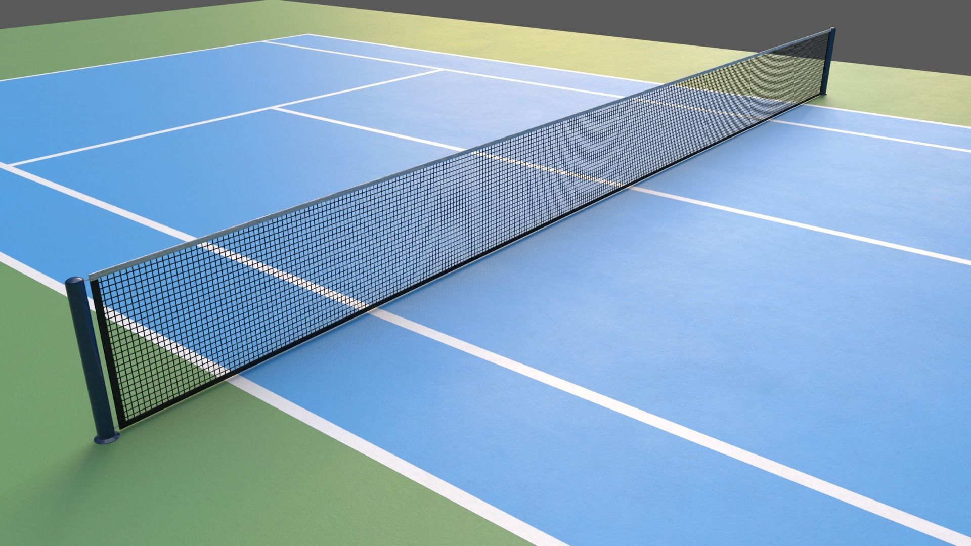 3D model PBR Tennis Court Floor and Net VR / AR / low-poly | CGTrader