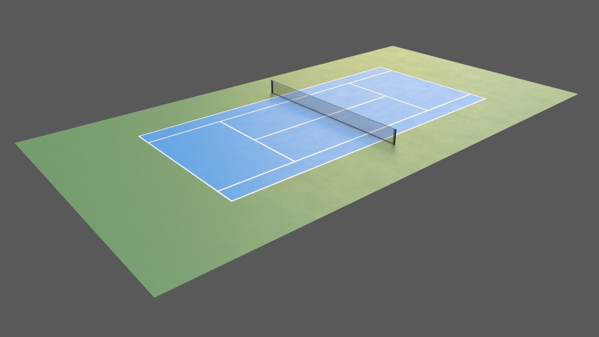 3D model PBR Tennis Court Floor and Net VR / AR / low-poly | CGTrader