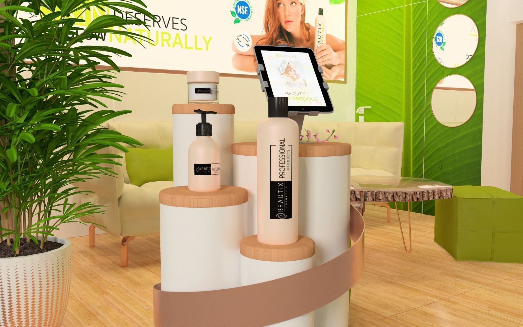 elegant exhibition cosmetic booth 3D model | CGTrader