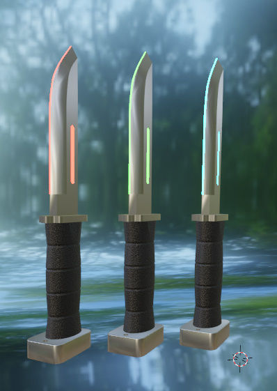 3D model Neon knife VR / AR / low-poly | CGTrader