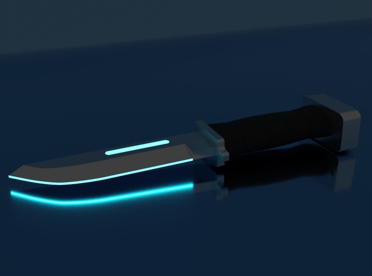 3D model Neon knife VR / AR / low-poly | CGTrader