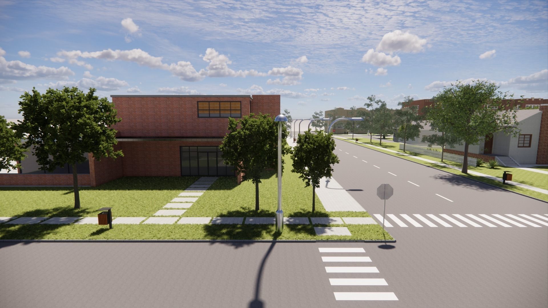 neighbourhood campus plan 3D model rigged | CGTrader