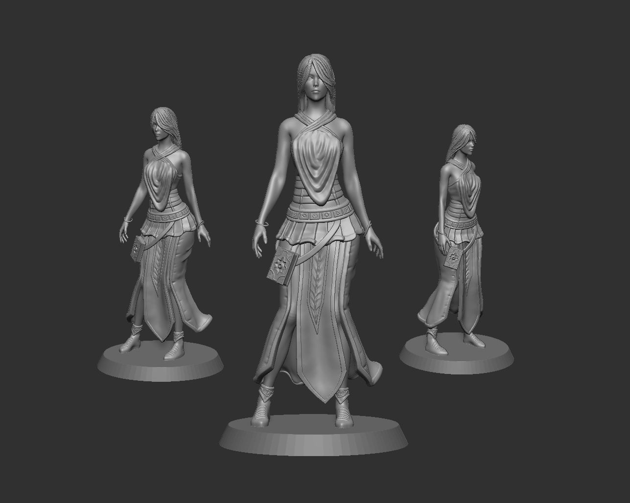 Female Spellcaster mage sorcerer 3D model 3D printable | CGTrader