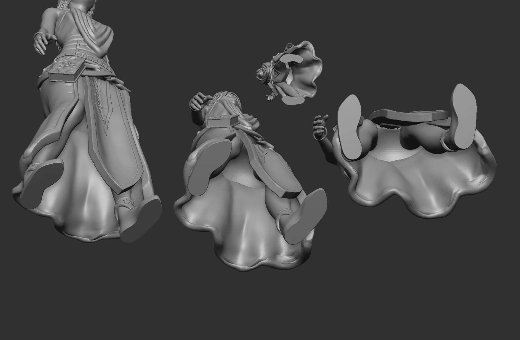 Female Spellcaster mage sorcerer 3D model 3D printable | CGTrader