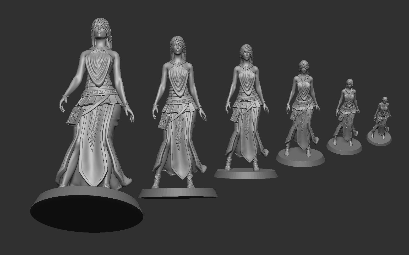 Female Spellcaster mage sorcerer 3D model 3D printable | CGTrader