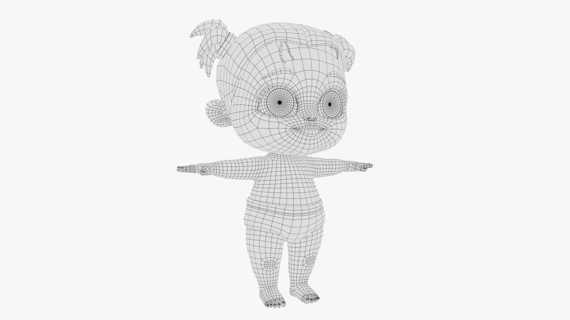 3D model Cartoon Baby Girl VR / AR / low-poly | CGTrader