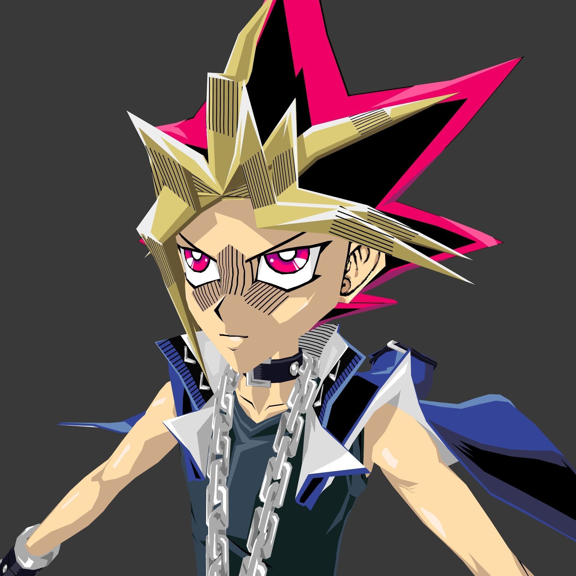 3D model Yami Yugi yugioh Duel Links VR / AR / low-poly | CGTrader