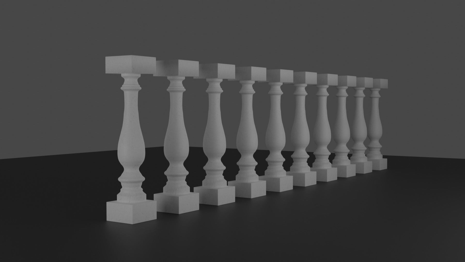 Baluster wooden pole free 3D model | CGTrader