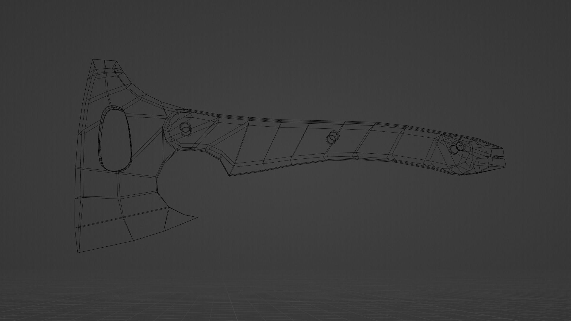 Game Ready Modern Metalic Axe Low-poly 3D model Pbr free VR / AR / low ...