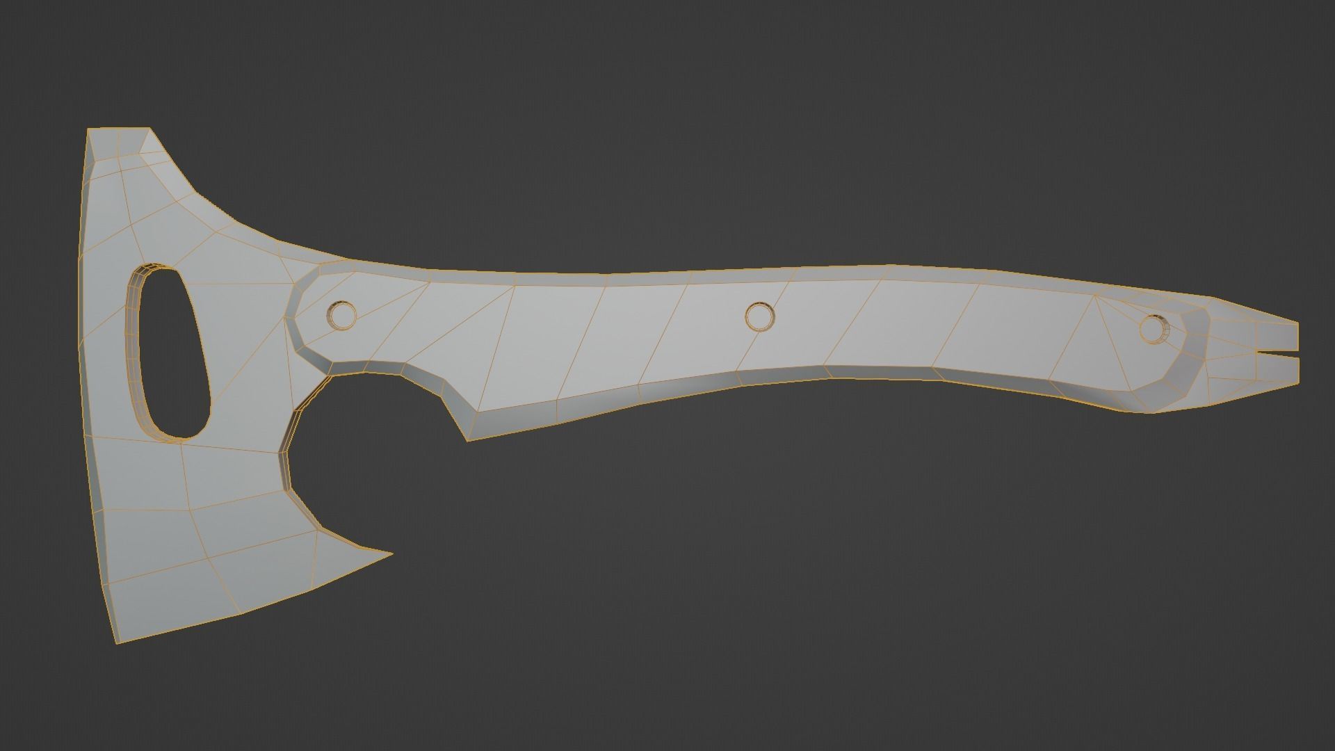 Game Ready Modern Metalic Axe Low-poly 3D model Pbr free VR / AR / low ...