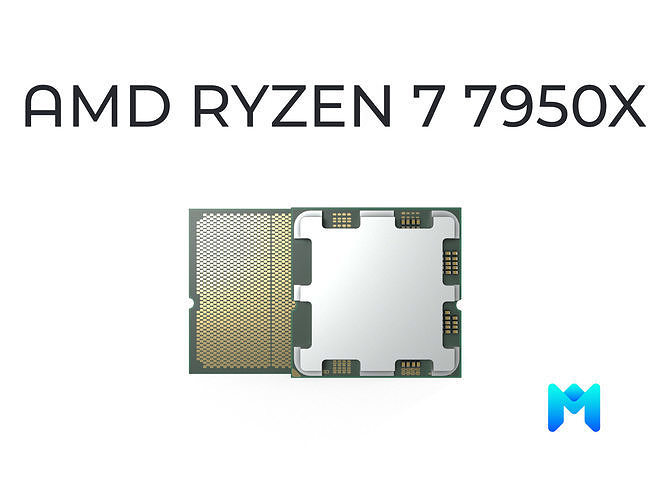3D model AMD Ryzen 7 7950X Game asset VR / AR / low-poly | CGTrader