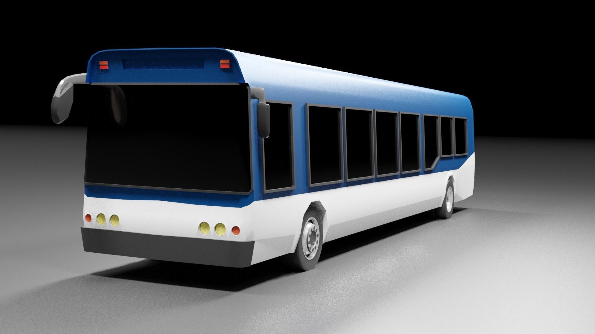 3D model Low Poly Bus - Roblox VR / AR / low-poly | CGTrader