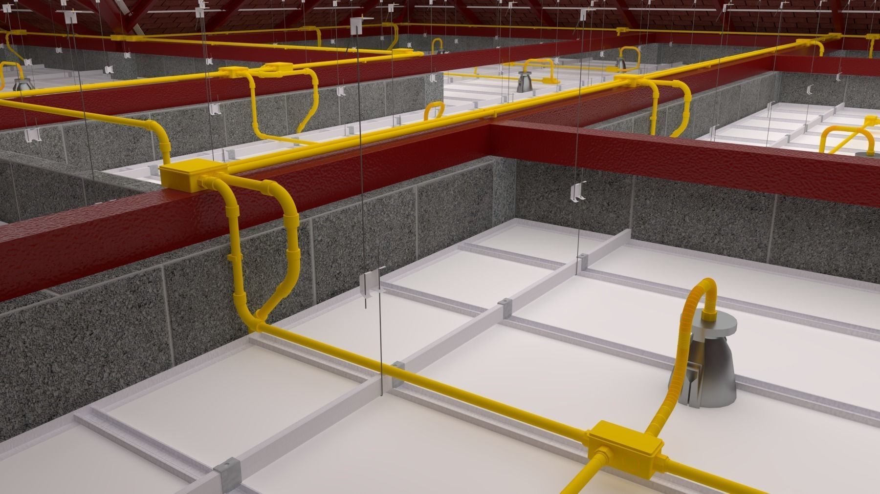 VBO PIPING PRO Collection ceiling and PVC EE 3D model | CGTrader