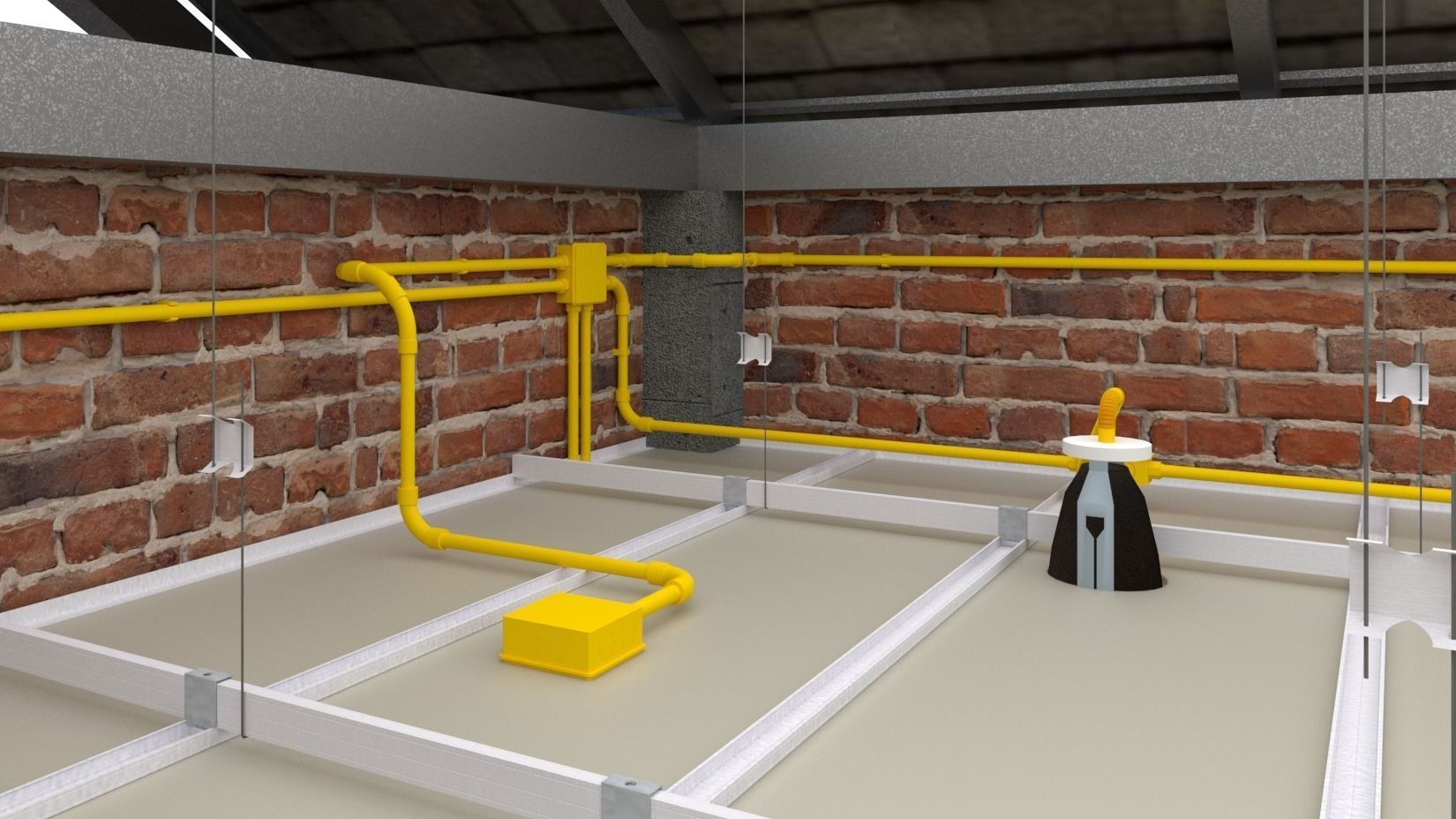 VBO PIPING PRO Collection ceiling and PVC EE 3D model | CGTrader