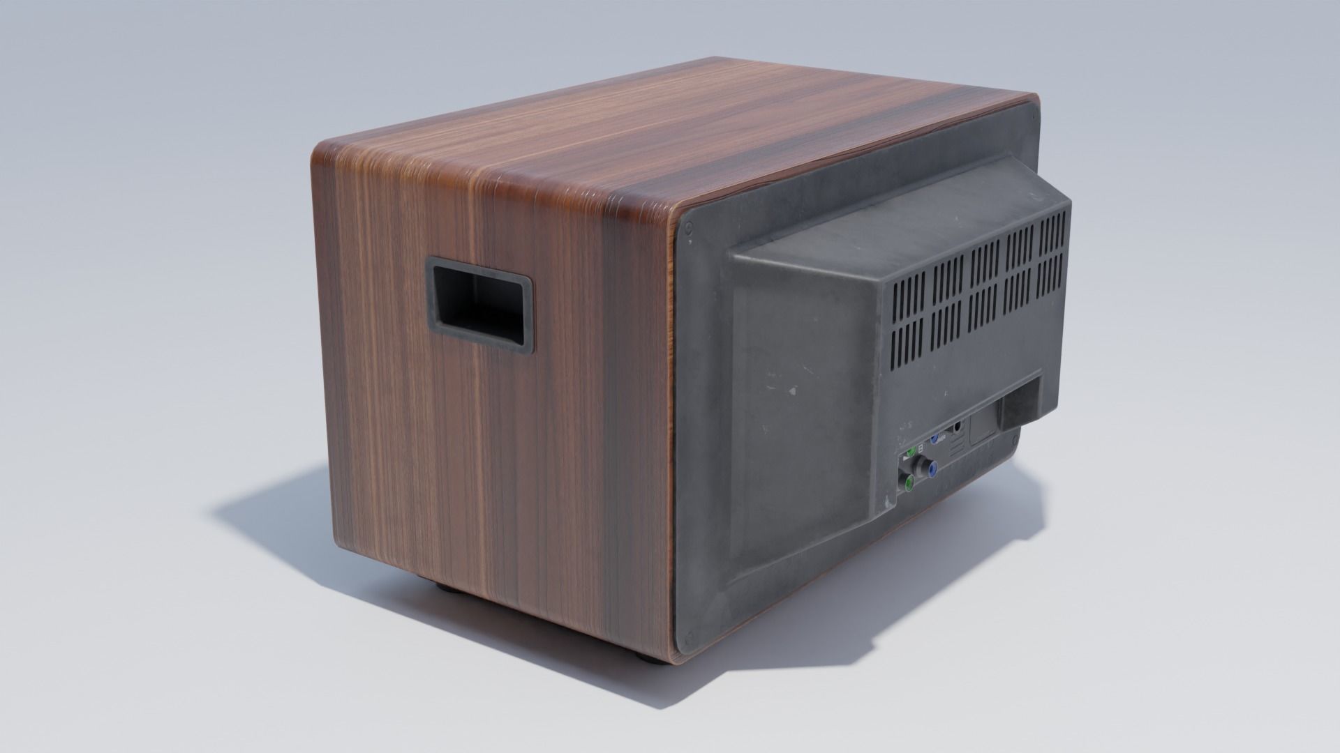 3D model Retro Wooden TV Unit 4K Textures VR / AR / low-poly | CGTrader