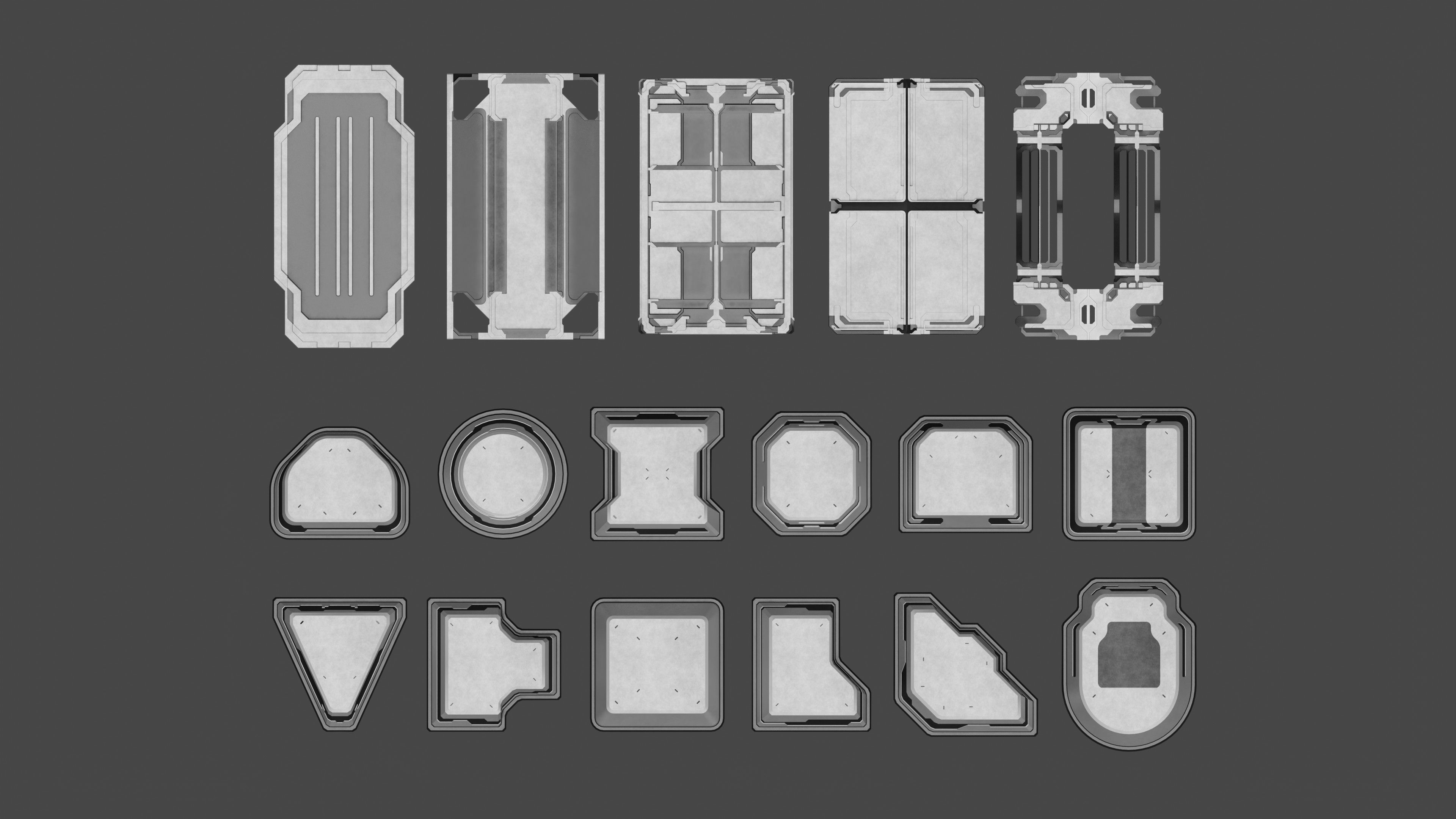 Sci-Fi Greebles Collection 2 3D model | CGTrader