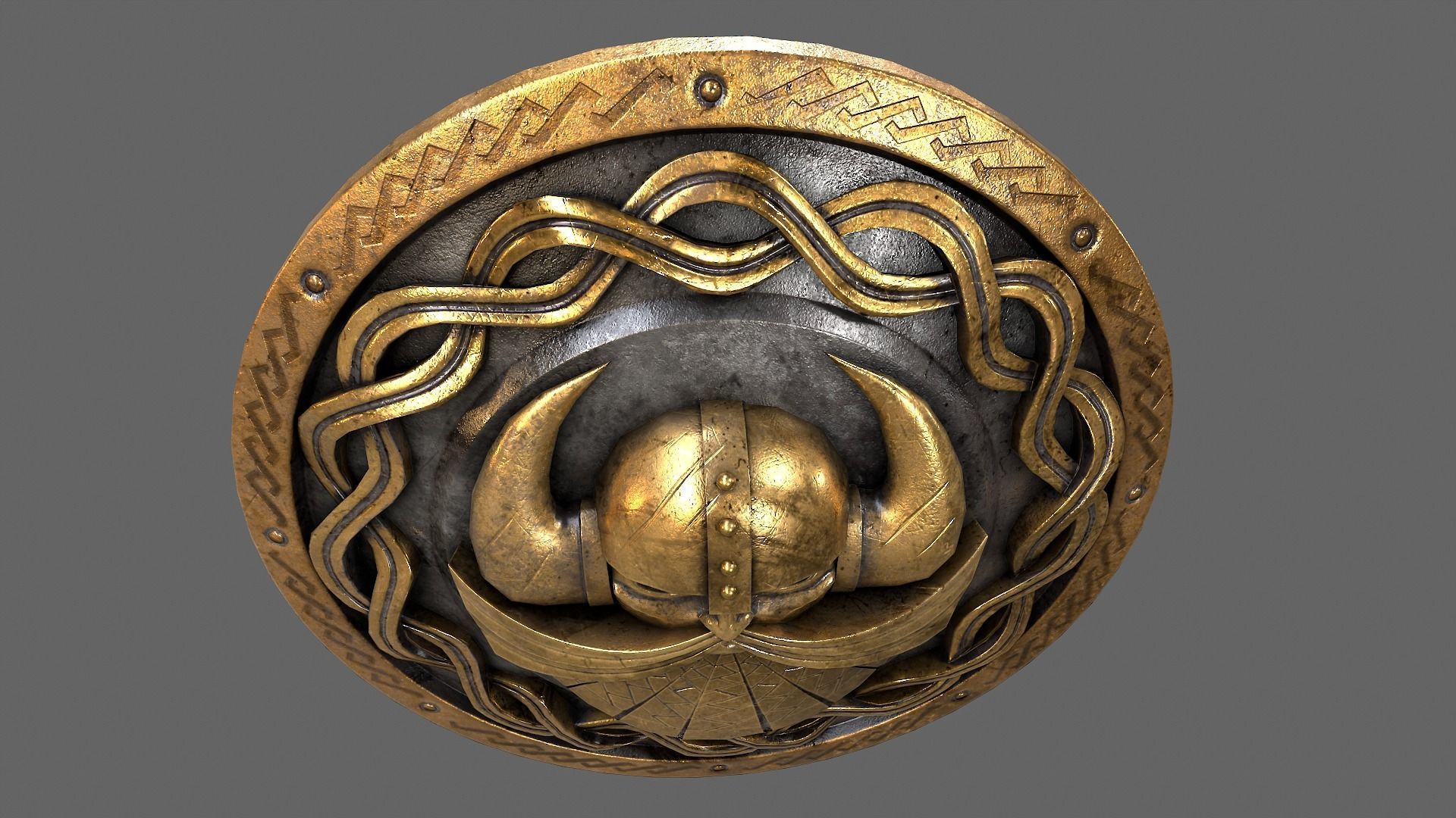 3D model Dwarven shield VR / AR / low-poly | CGTrader