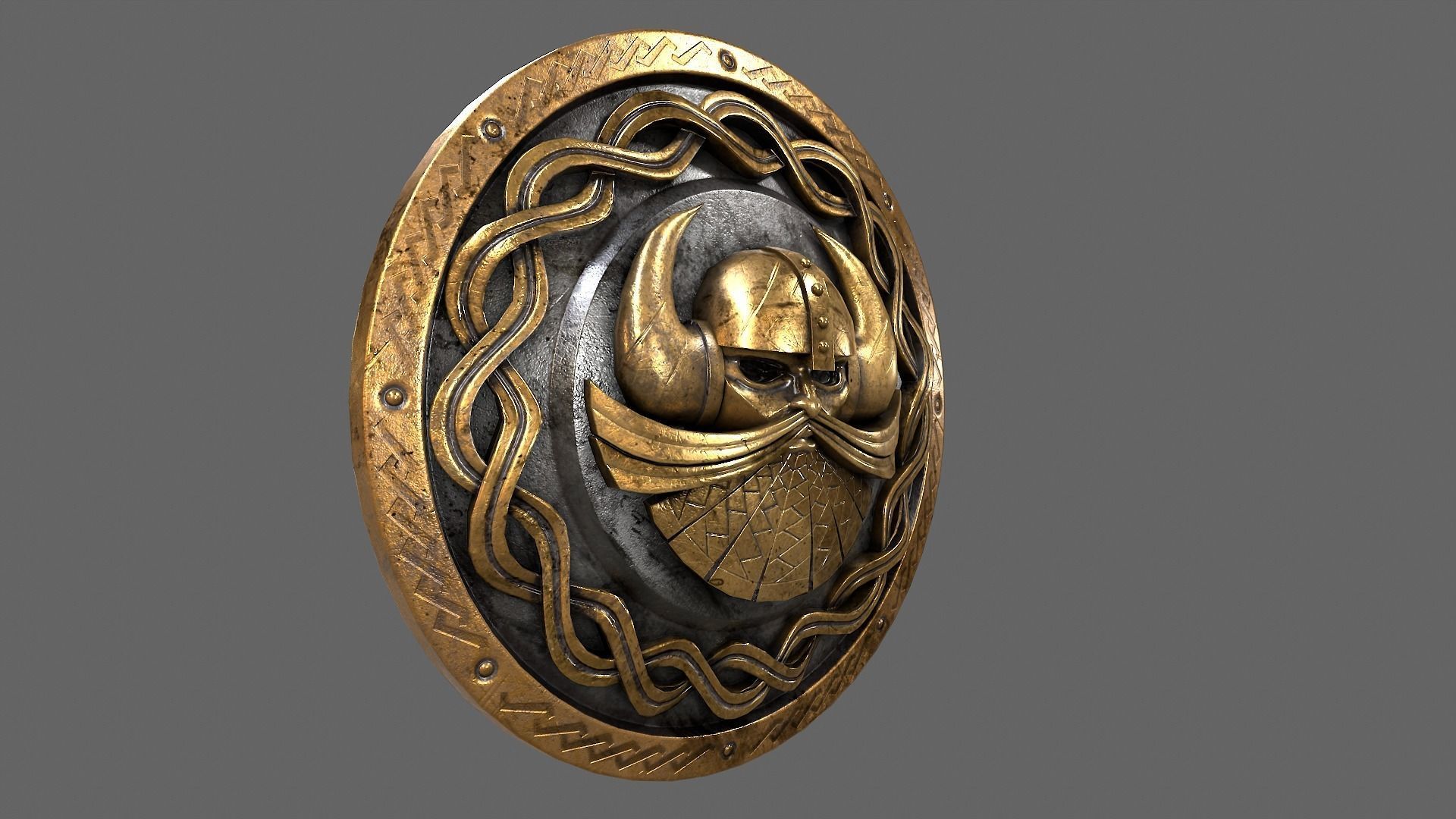 3D model Dwarven shield VR / AR / low-poly | CGTrader