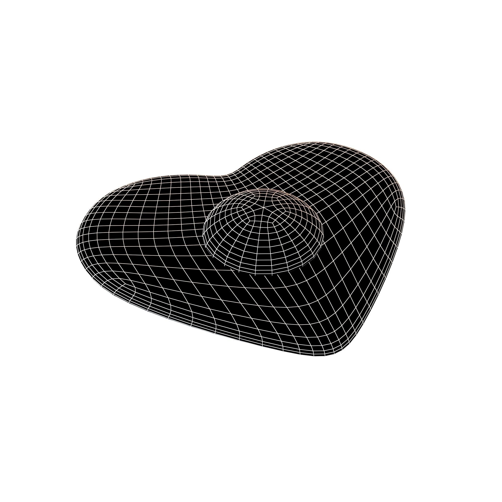 3D model Fried Heart Egg v1 001 VR / AR / low-poly | CGTrader