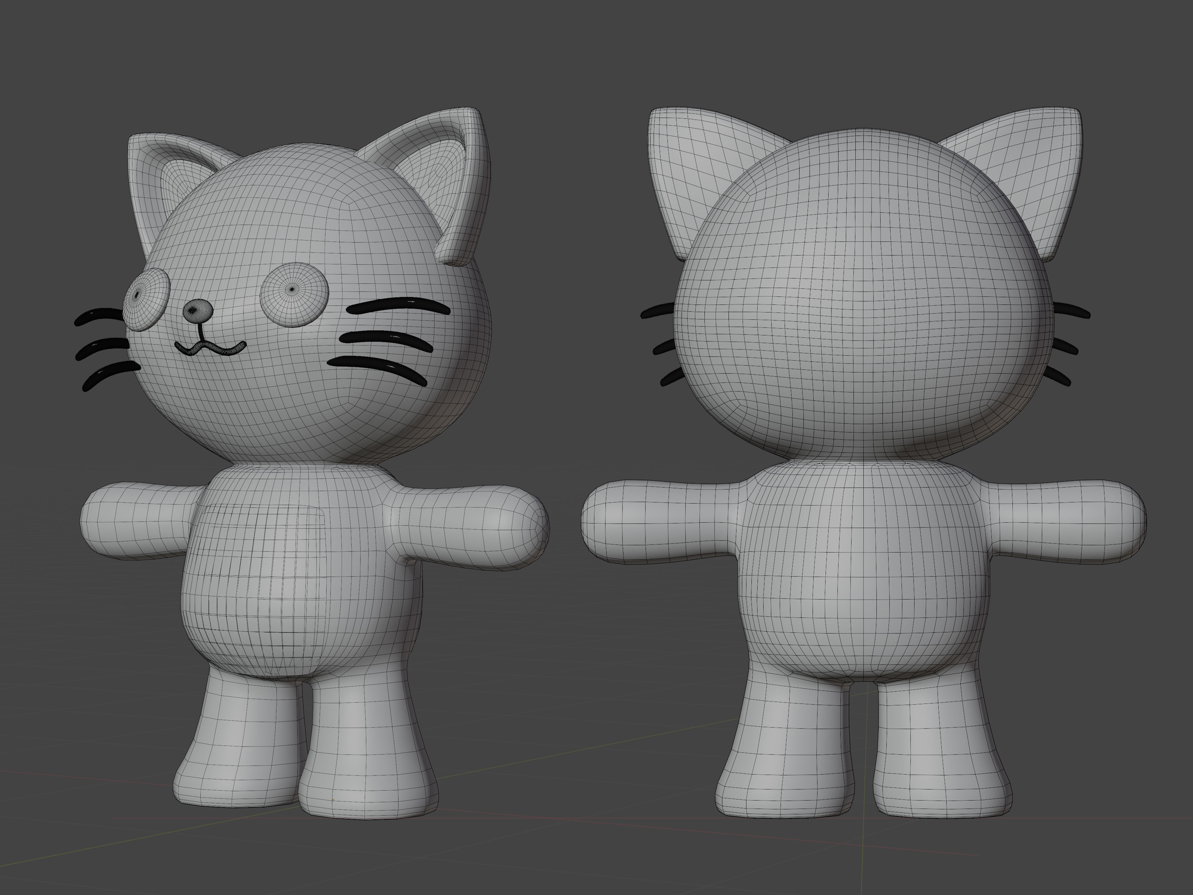 Character Cat kawaii cute 3D model | CGTrader