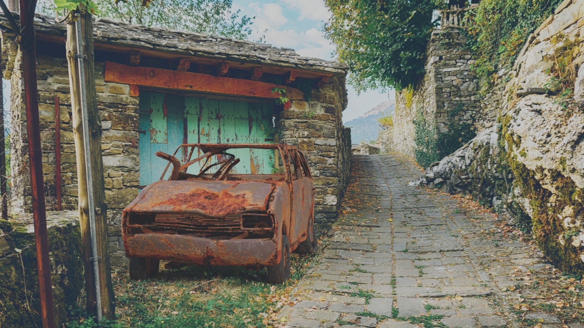 Violently-rusted Abandoned Car 3D model | CGTrader